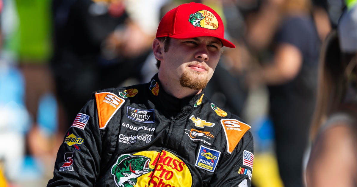 Carson Kvapil gets the bumper from Michael Bumgarner on last lap of ...