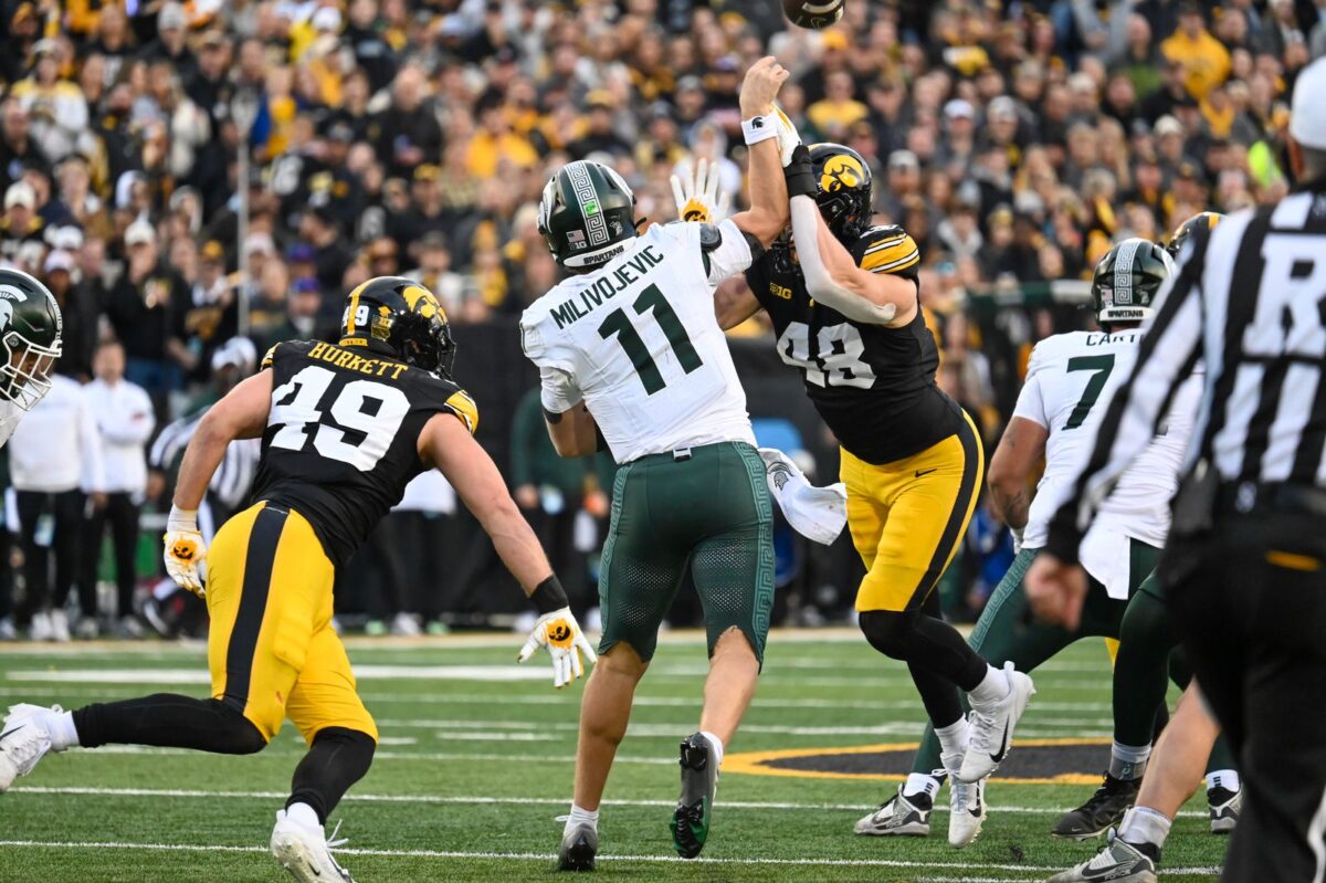 PFF Grades - Iowa defense vs. Michigan State - On3
