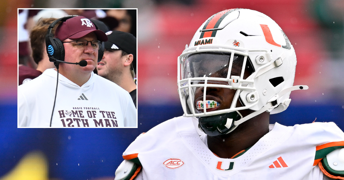 Miami star Rueben Bain Jr. cusses out Mike Elko, Texas A&M players ...