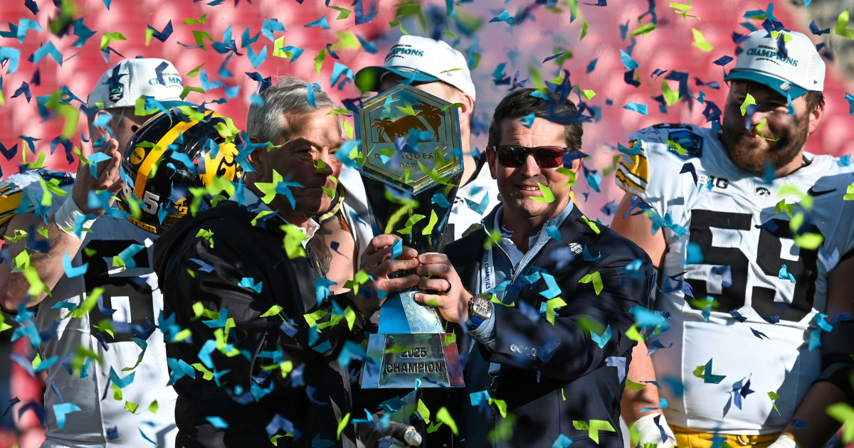 PHOTO GALLERY: Iowa Football celebrates ReliaQuest Bowl win