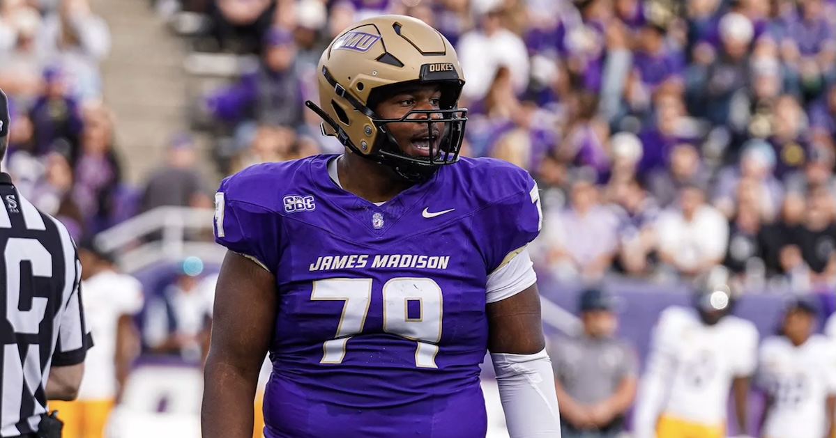 James Madison transfer OT Joseph Simmons visiting Auburn