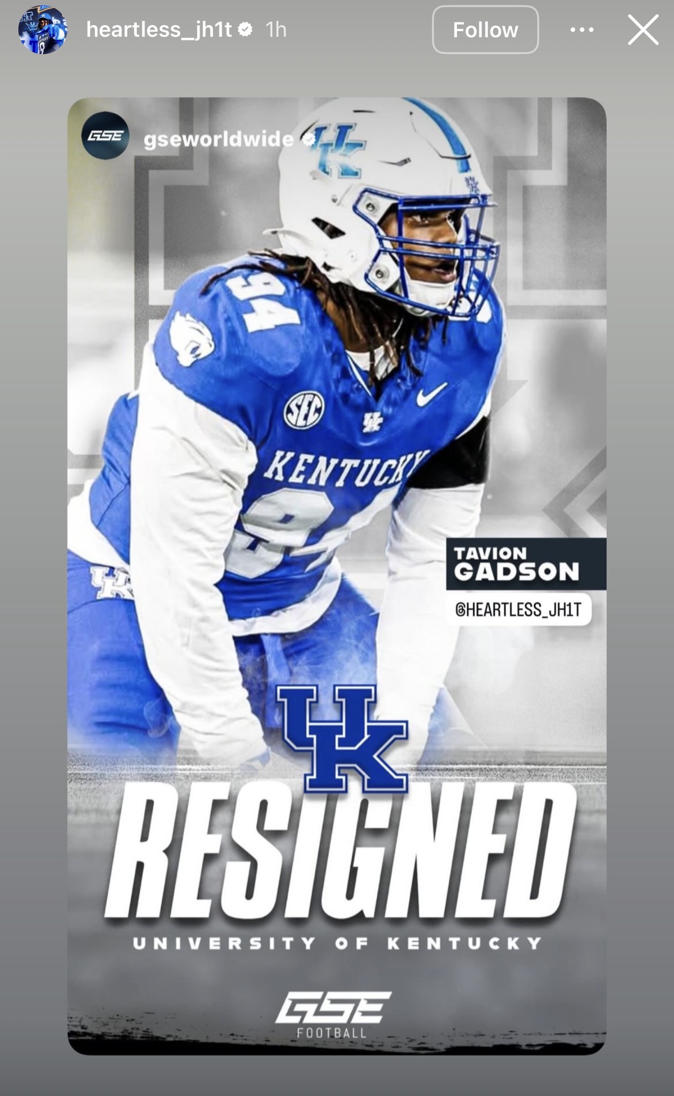 Tavion Gadson announces return to Kentucky - On3