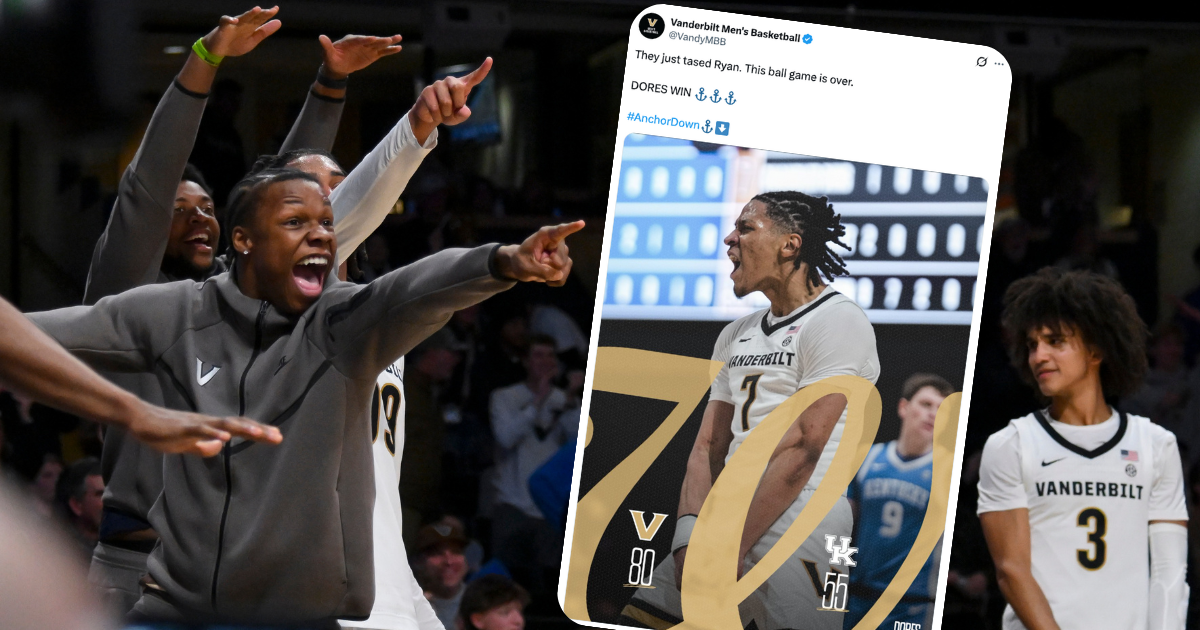 Vanderbilt trolled Kentucky with the 'They Just Tased Ryan' meme - On3