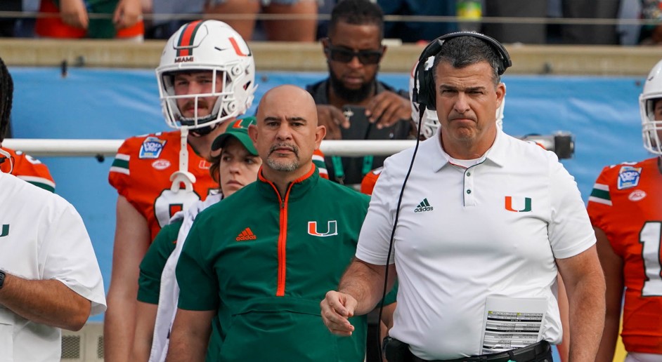 Miami Hurricanes' Mario Cristobal, players post Iowa State